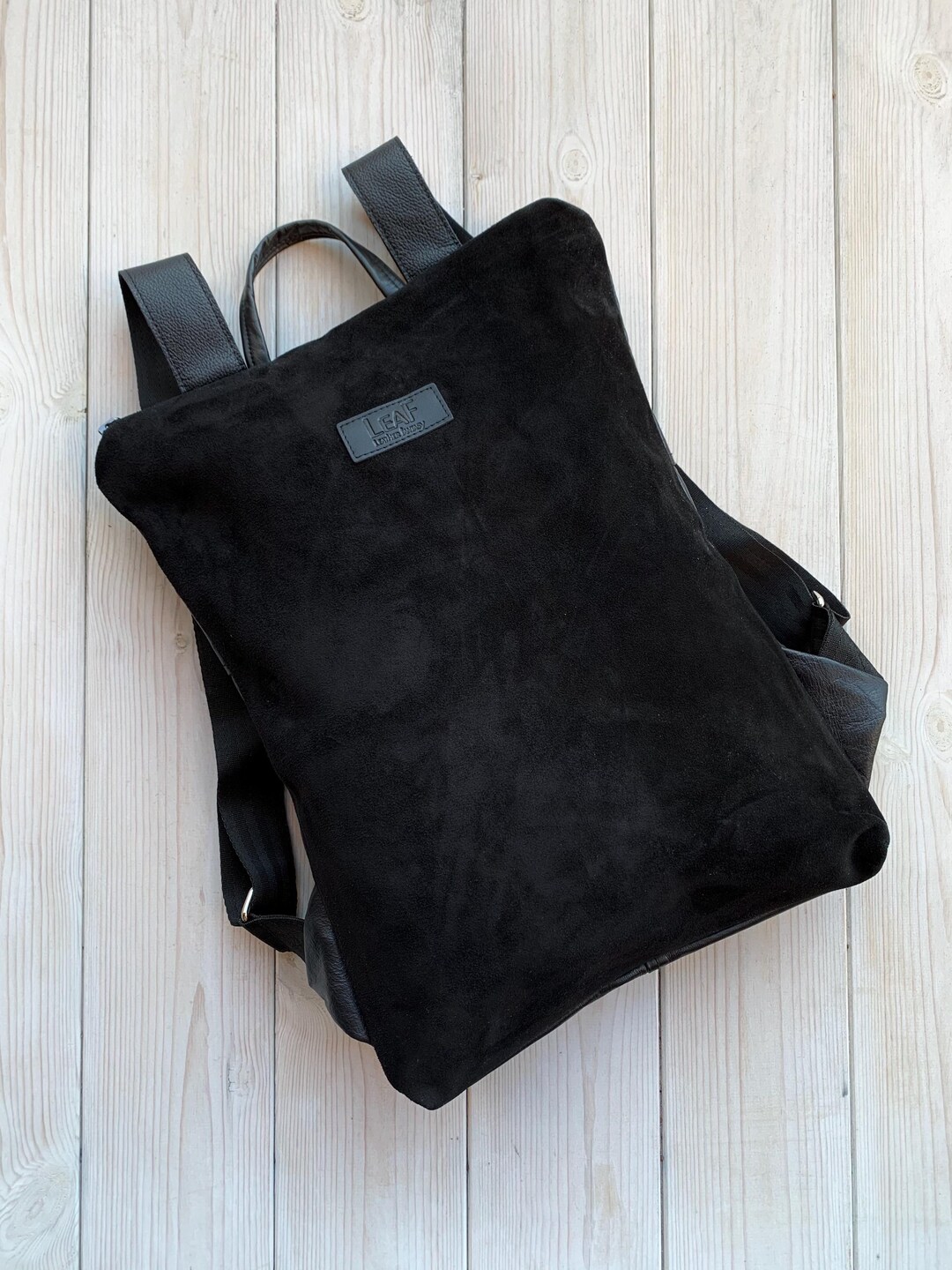 Recycled Suede Backpack - Etsy
