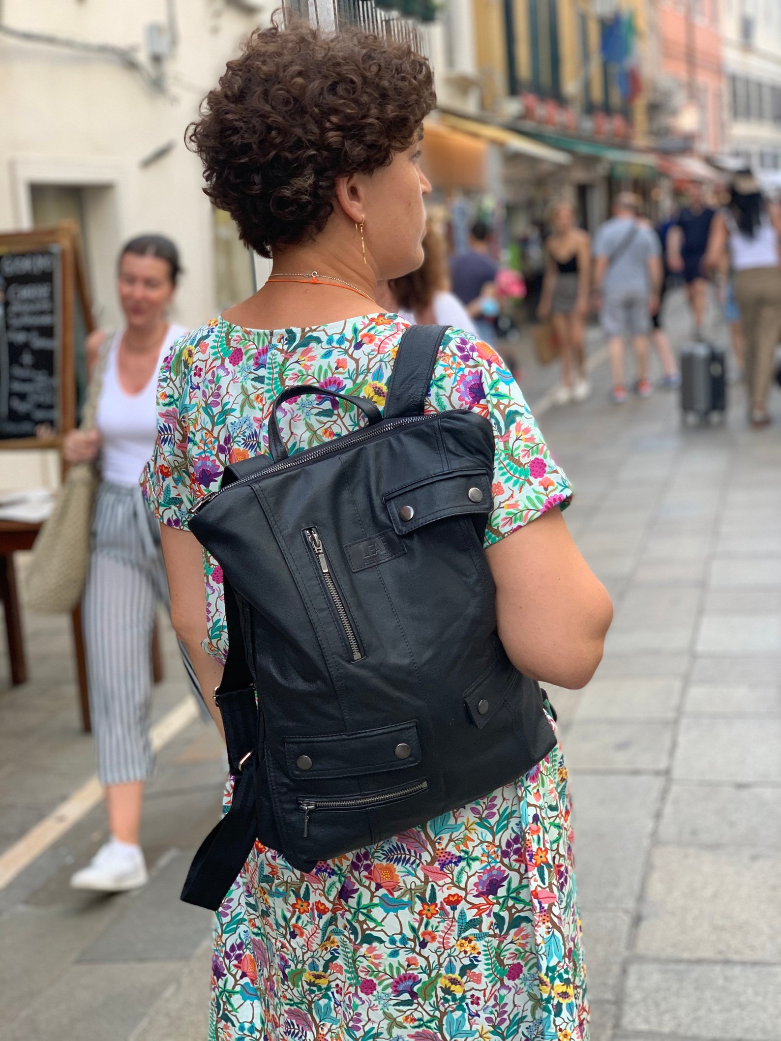 Oversized Leather Backpack Unisex Extravagant Upcycled - Etsy