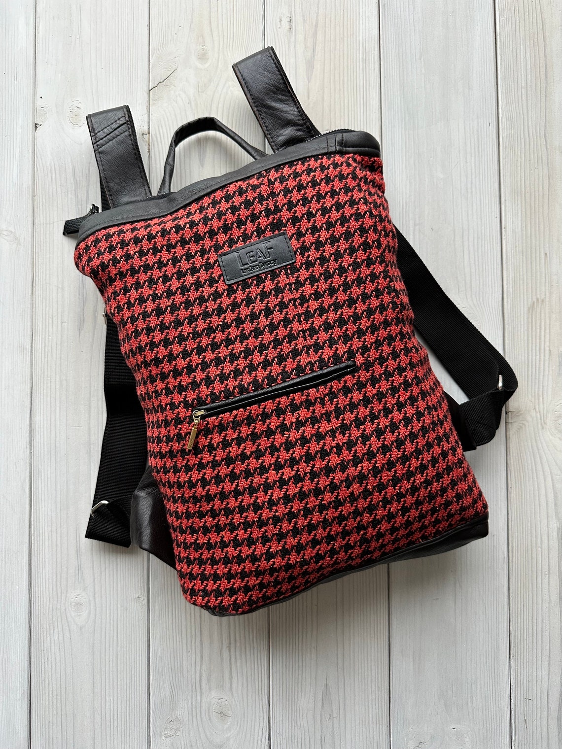 Leather Backpack, Recycled Backpack, Women Backpack, Backpack, Travel ...