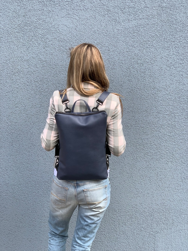 Black Backpack 4 in 1, Convertible Backpack, Backpack 4 Ways 3 Pockets ...