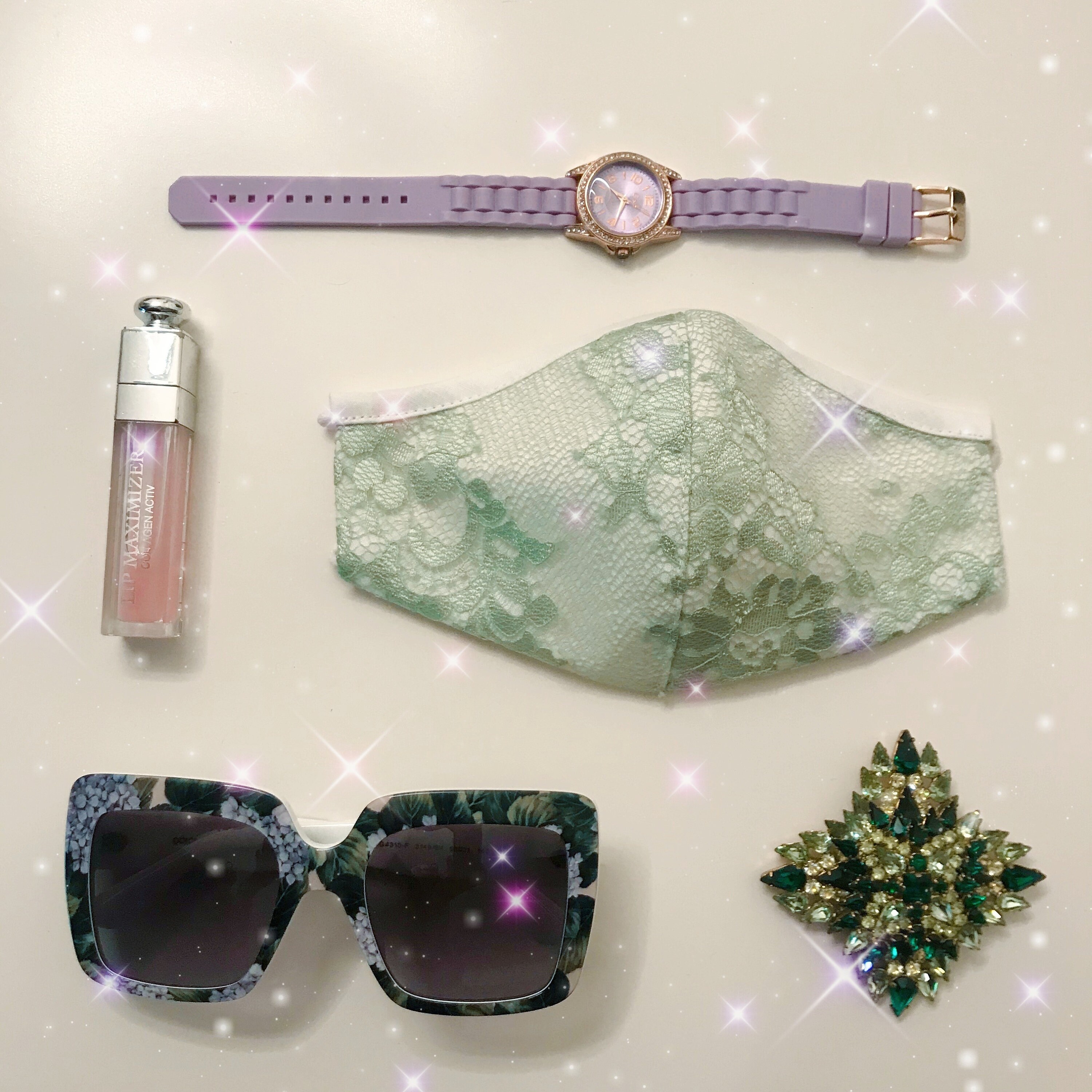 Face Mask French Chantilly Lace, Filter Pocket, Washable Mask, Reusable ...