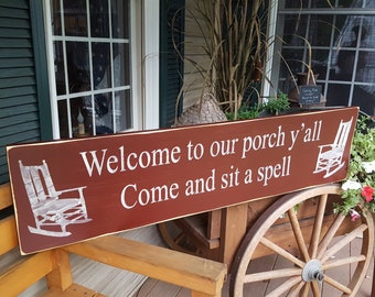 Sit a Spell Sign | Etsy