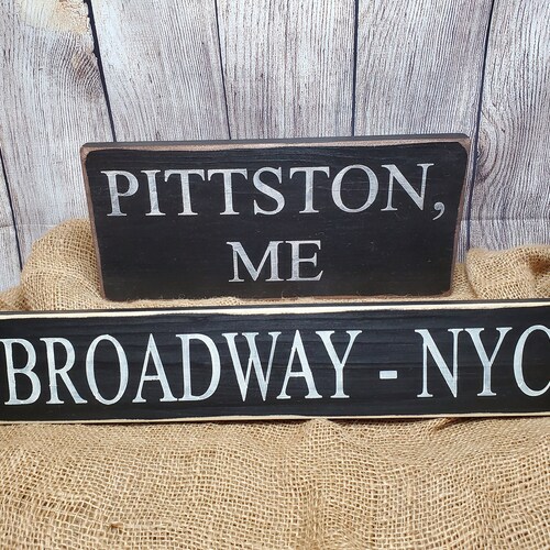 Personalized Town Sign City Sign Custom Town and State Sign - Etsy
