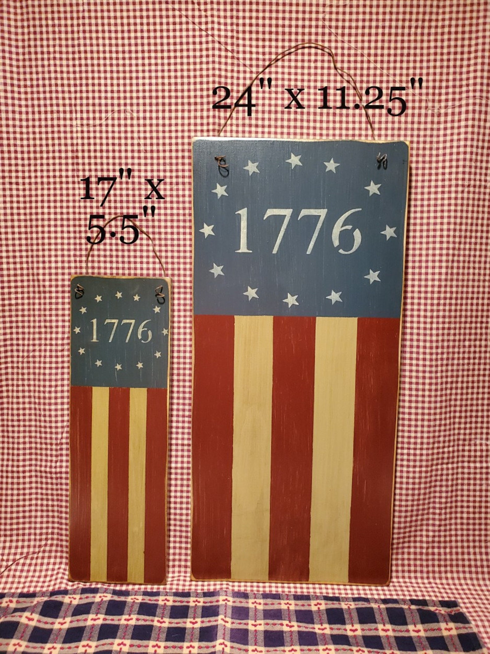 1776 American Flag Wooden Sign - Patriotic Home Decor - Etsy