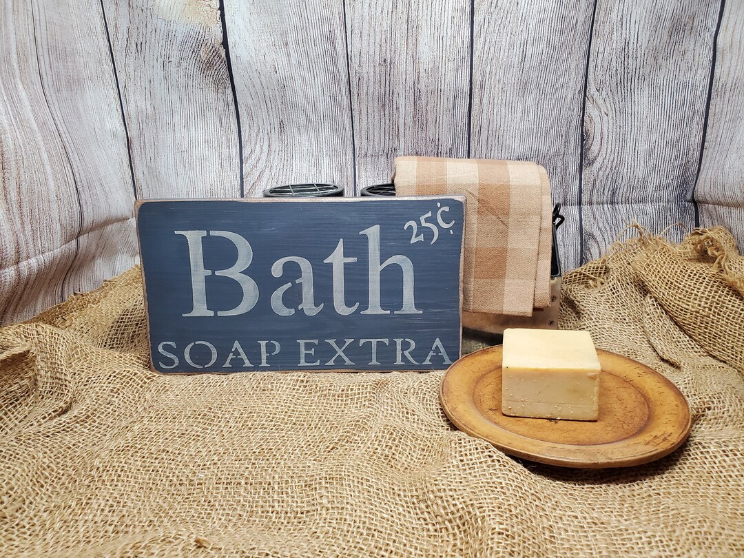 Bath Sign Primitive Bath Sign Bathroom Sign Wood Sign - Etsy