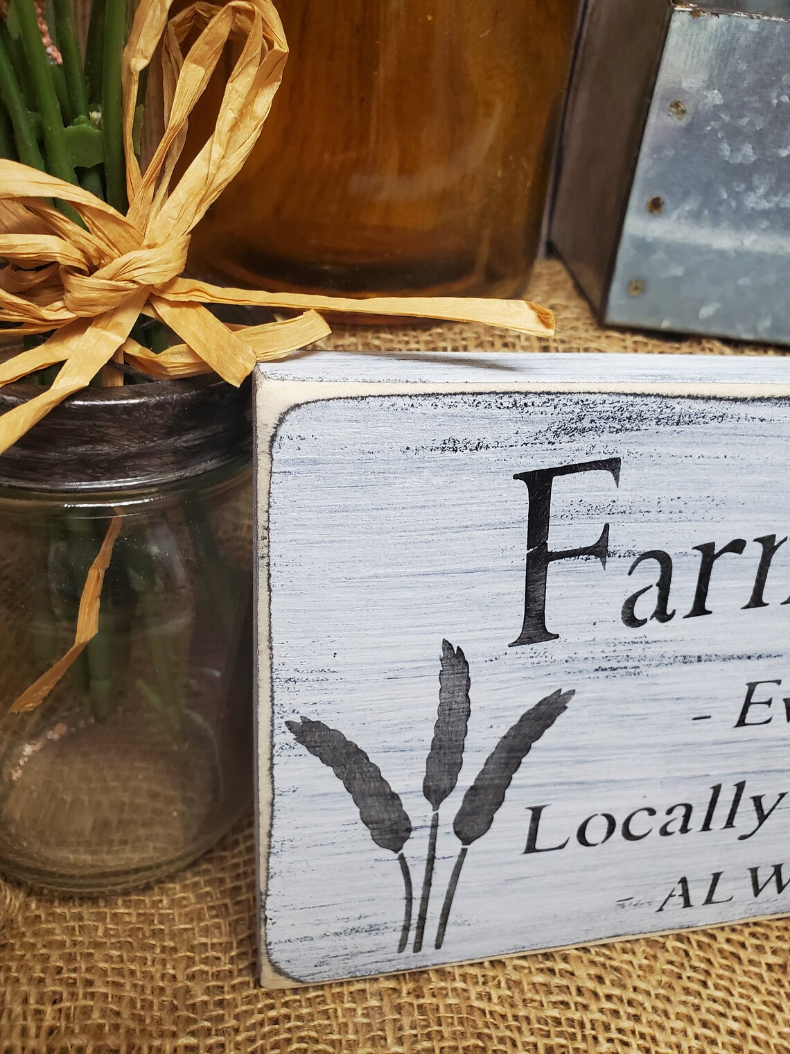Farmers Market Locally Grown Produce Fresh Vintage Sign - Etsy