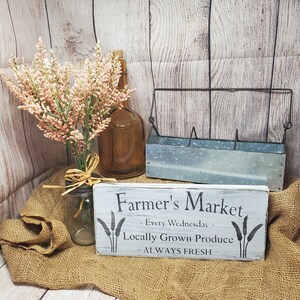 Farmers Market, Locally Grown Produce, Fresh, Vintage Sign, Primitive ...