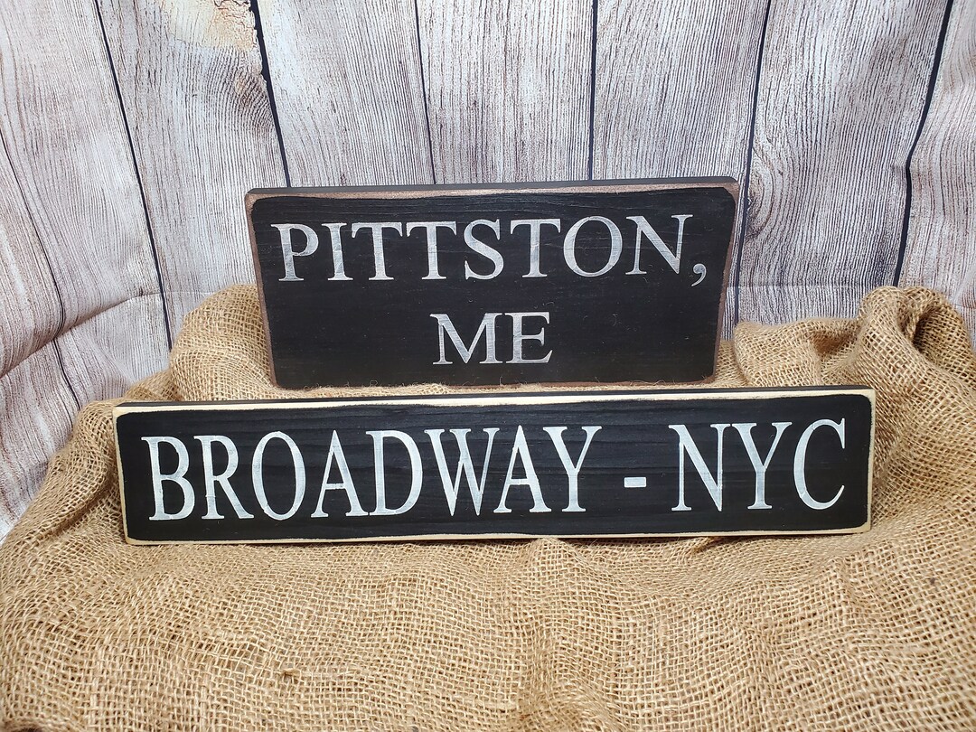 Personalized Town Sign, City Sign, Custom Town and State Sign, Wood ...