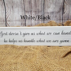 Inspirational Wood Sign: God Helps Us Handle What We Are Given - Etsy