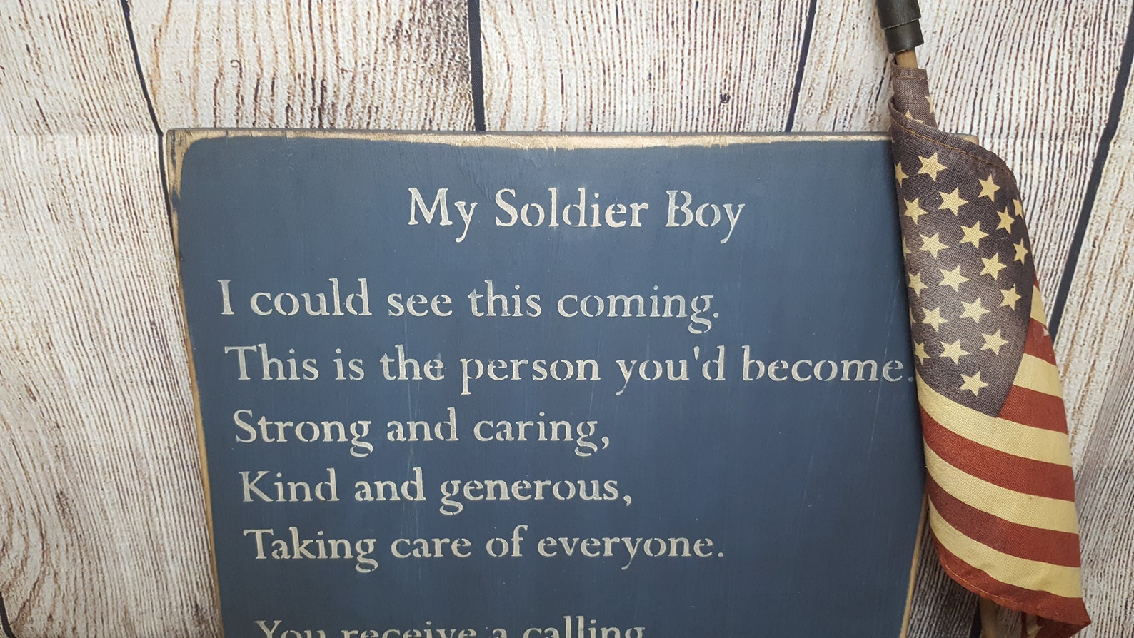 Soldier Boy Poem Wood Sign: Patriotic Military Family Gift - Etsy