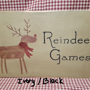 Reindeer Games, Holiday Sign, Christmas Sign, Winter Sign, Deer, Santa ...