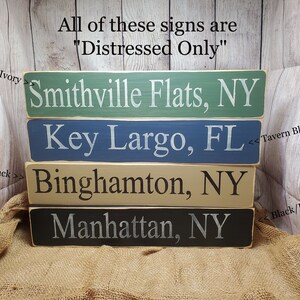 Personalized Hometown Sign: Custom Wood Town & State Sign - Etsy