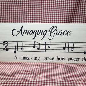 Amazing Grace, Religious Sign, Christian Sign, Music, Wood Sign, Rustic ...