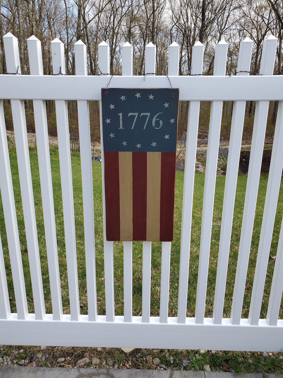 1776 American Flag Wooden Sign - Patriotic Home Decor - Etsy