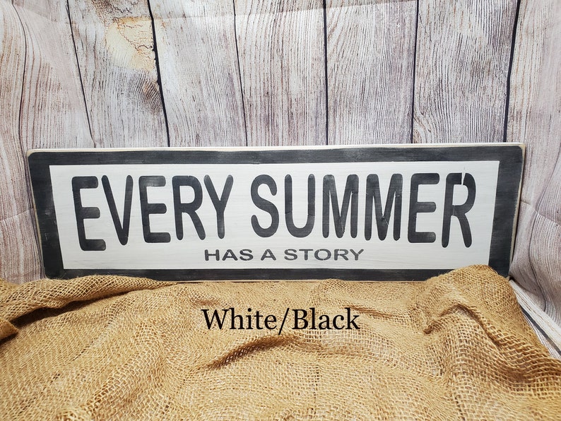 Rustic Summer Story Sign: Distressed Wood, Lake House Decor - Etsy