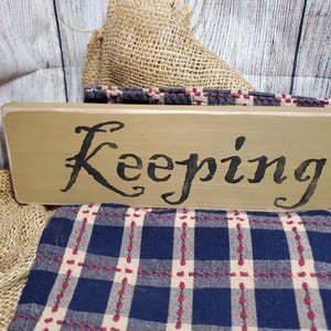 Keeping Room Sign: Rustic Farmhouse Decor, Primitive Wood Sign (21" X 3 ...