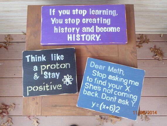 Teacher Gifts for Science Math History Country Sign | Etsy