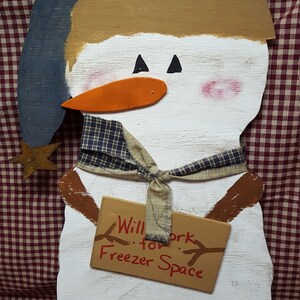 Snowman, Freezer Snowman, Inventory Reduction, Will Work for Freezer ...