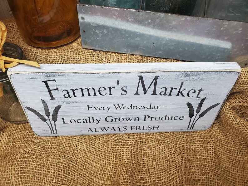 Farmers Market Locally Grown Produce Fresh Vintage Sign - Etsy