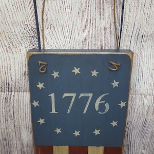 1776 American Flag Wooden Sign - Patriotic Home Decor - Etsy