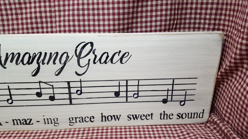 Amazing Grace Religious Sign Christian Sign Music Wood | Etsy