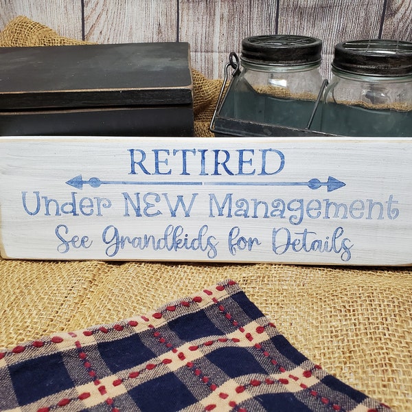Retired Under New Management Sign - Etsy
