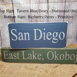 Personalized Hometown Sign: Custom Wood Town & State Sign - Etsy