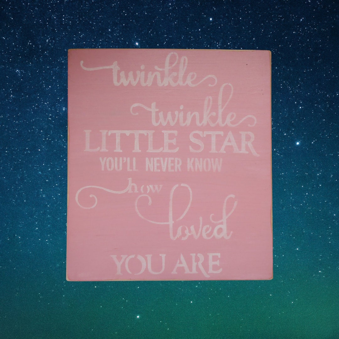 Twinkle Twinkle Little Star, Nursery Sign, Baby Shower Gift, Kids Sign ...