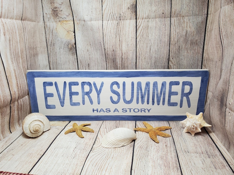 Rustic Summer Story Sign: Distressed Wood, Lake House Decor - Etsy