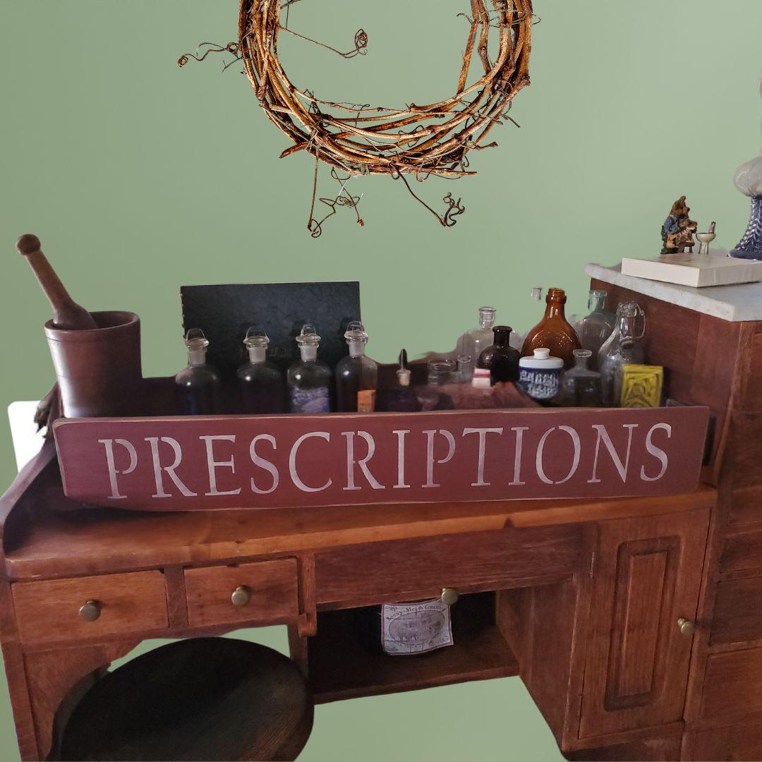 Prescription Sign: Distressed Wood Pharmacy Decor (36" X 5.5") - Etsy