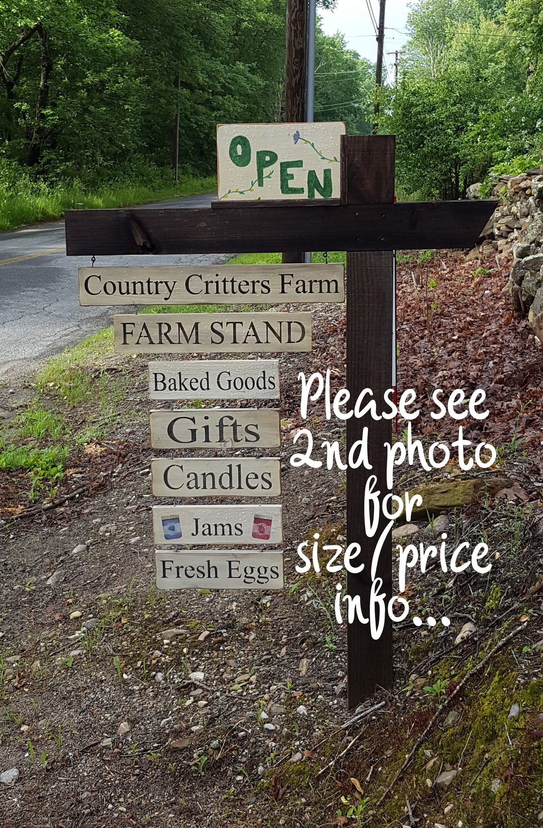 Personalized Farm Stand Sign: Interchangeable Wood Business Sign - Etsy