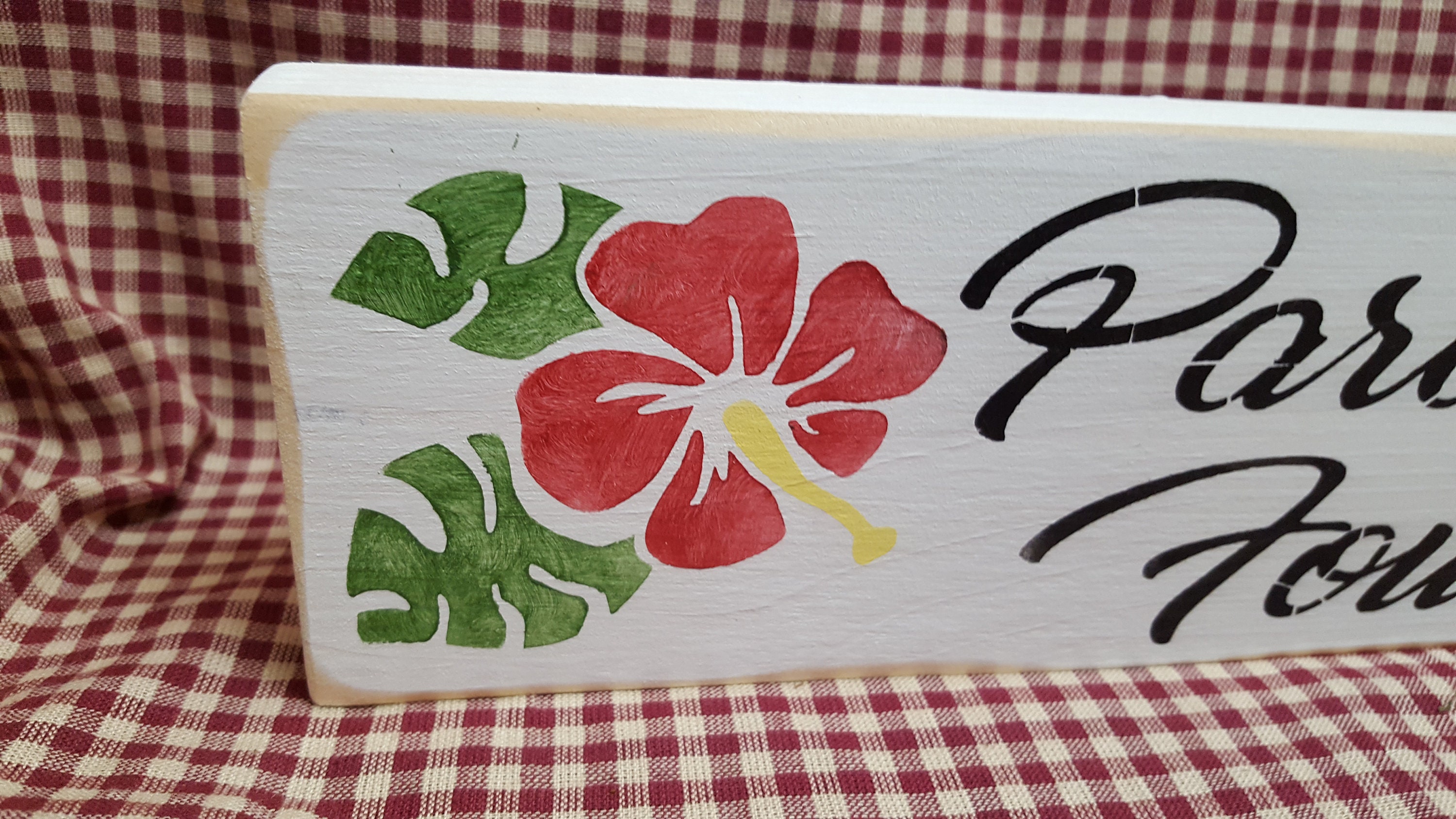 Paradise Found Pool Sign Hibiscus Summer Warm Home Decor | Etsy