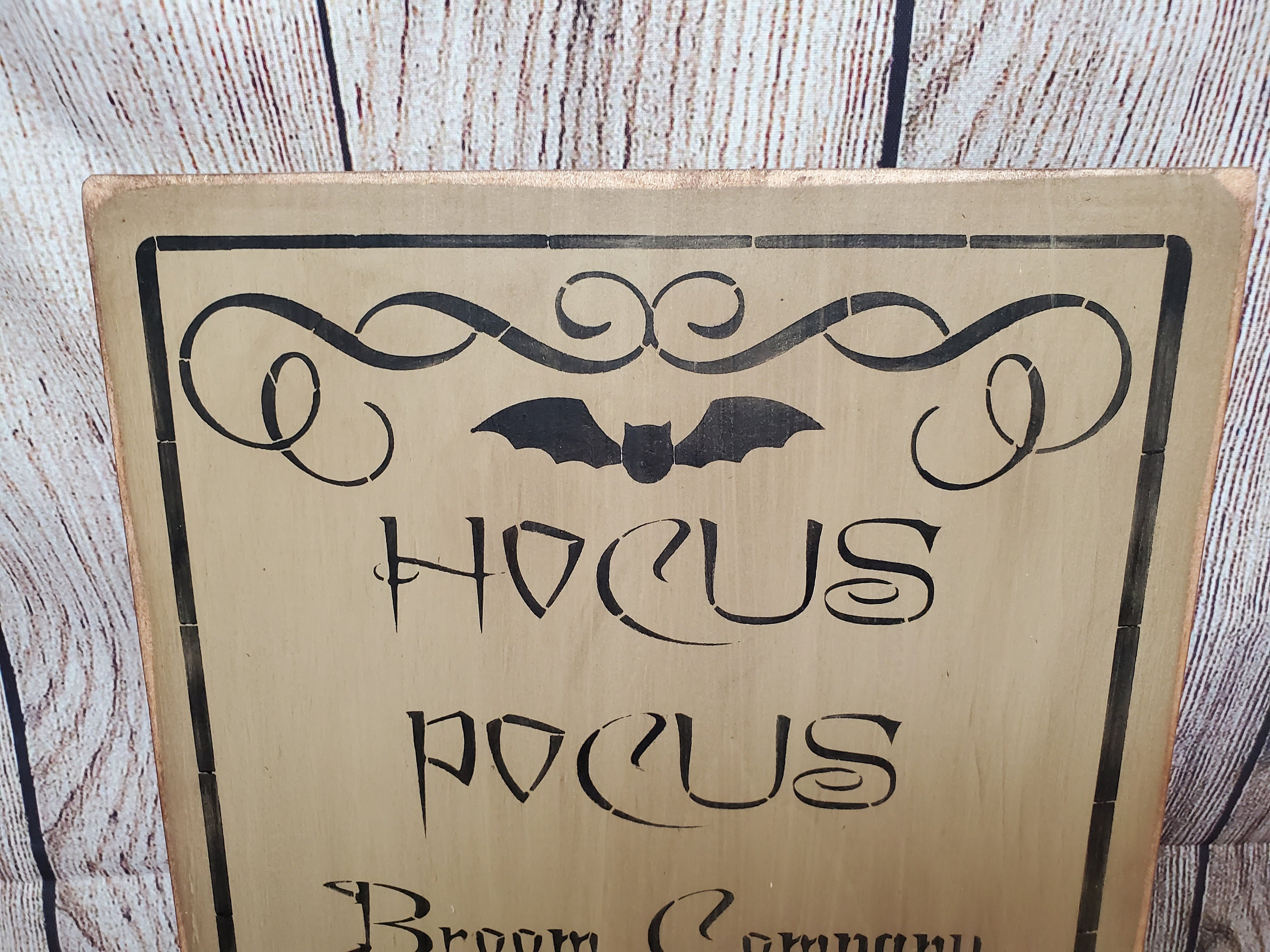 Hocus Pocus Broom Company Broom Bat Salem Halloween Sign | Etsy