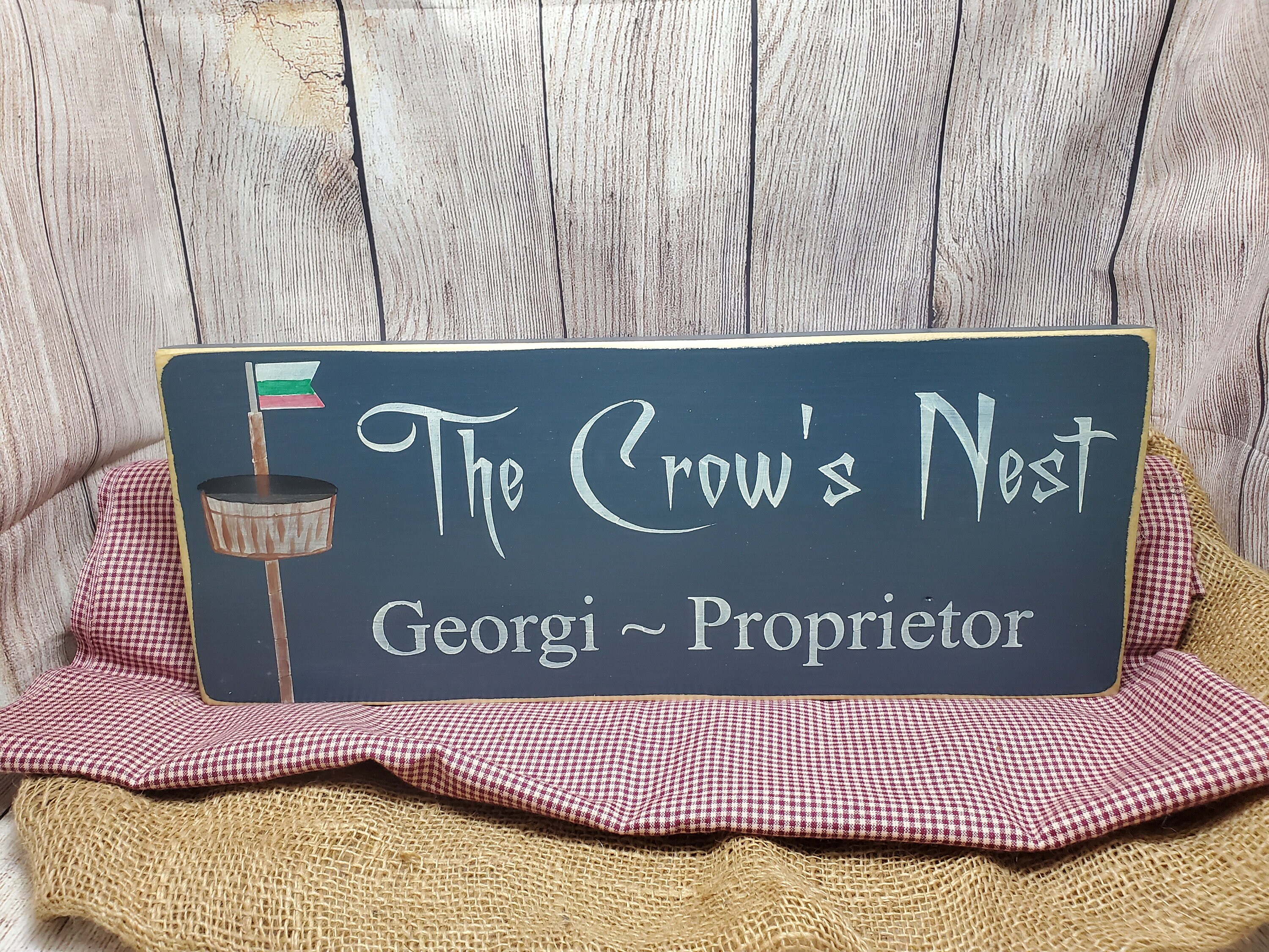 The Crow's Nest Rustic Sign Custom Sign Livestock | Etsy