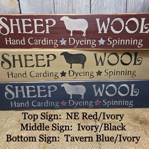 Sheep Wool, Sheep, Primitive Signs, Farmhouse, Home Decor, Wood Sign ...