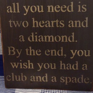 Funny Marriage Cards Wood Sign Anniversary Home Decor 14x9 5 Etsy