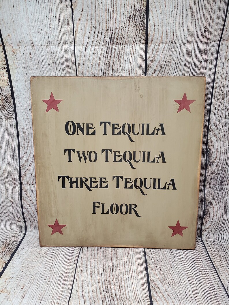 Funny Tequila Bar Sign: Distressed Alcohol Decor - Etsy