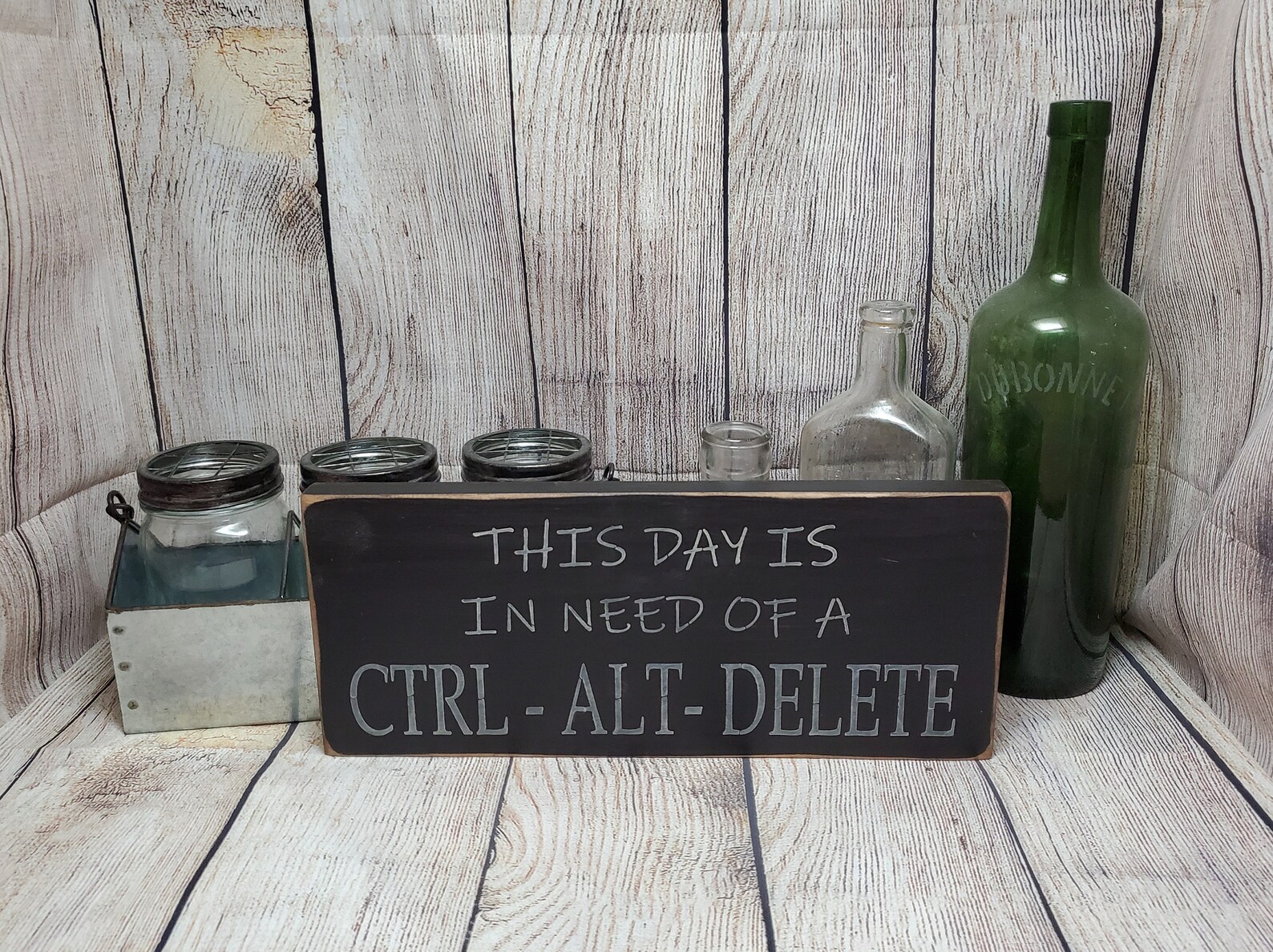 CTRL ALT DELETE Primitive Sign: Funny Office Decor - Etsy