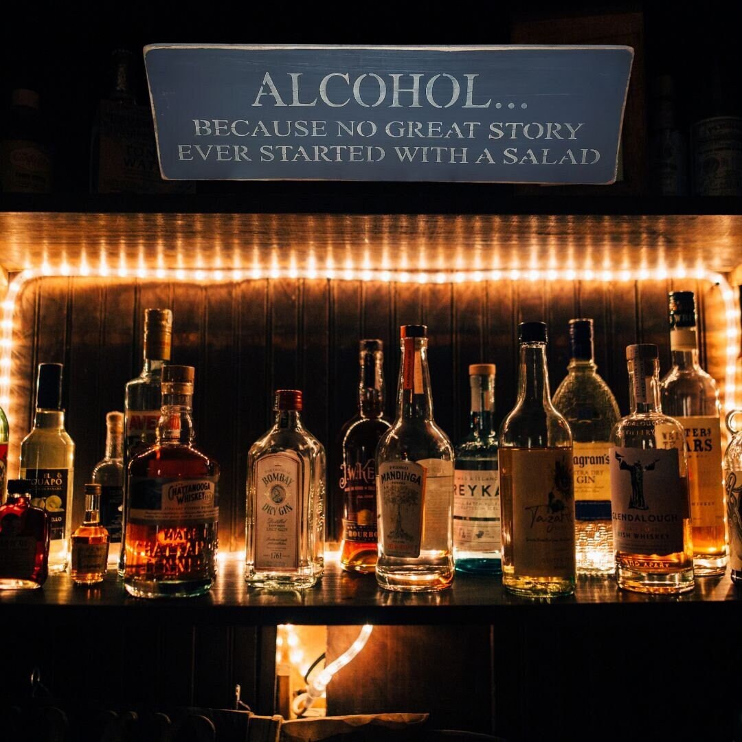 Rustic Alcohol Bar Sign: Funny Home Bar Decor - Etsy