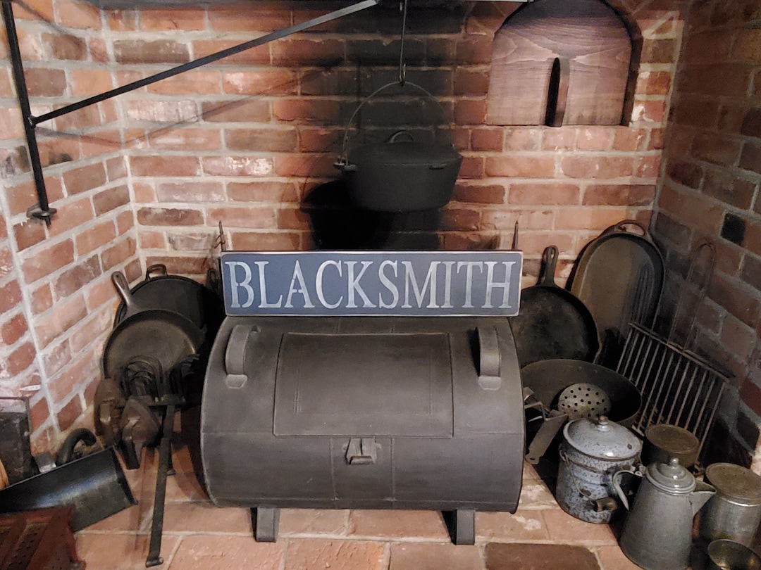 Blacksmith Sign: Primitive Rustic Trade Sign, Country Home Decor - Etsy