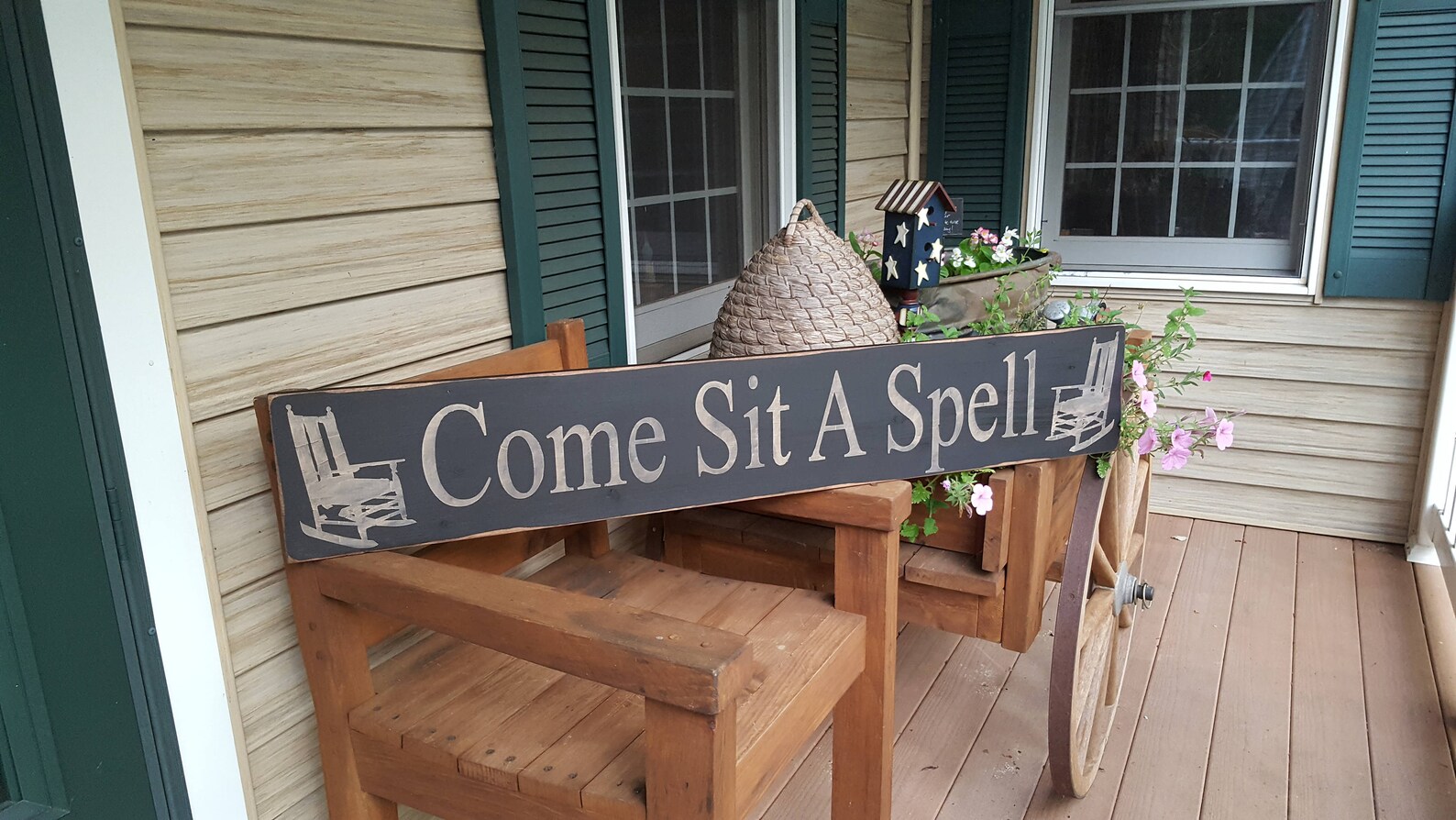 Come Sit A Spell Porch Sign Living Room Sign Rocking | Etsy
