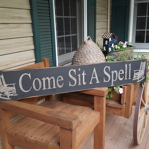 Come Sit A Spell, Porch Sign, Living Room Sign, Rocking Chairs, Wood ...