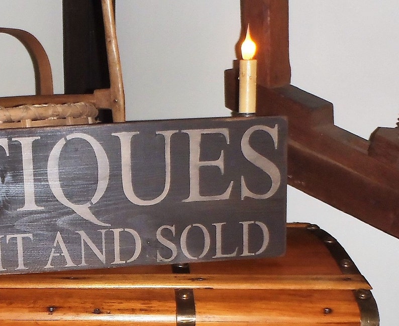 Primitive Sign ANTIQUES Bought and Sold Rustic Sign Country - Etsy