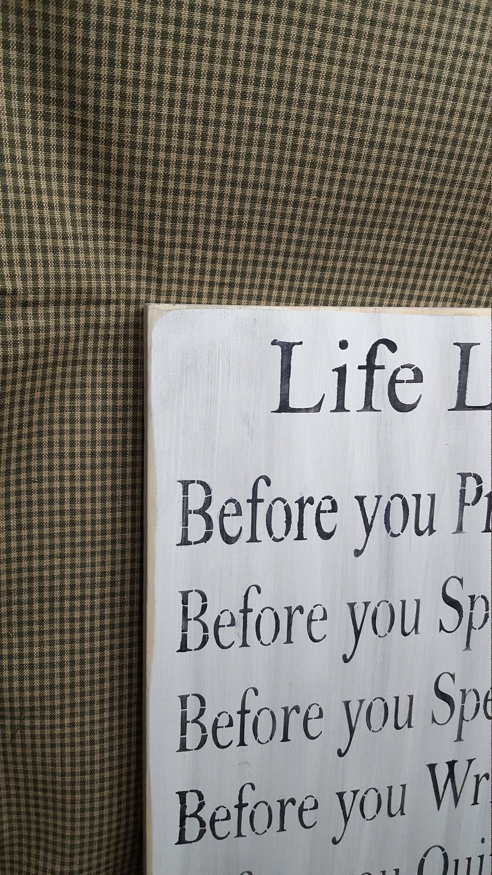 Life Lessons Wood Sign: Inspirational Rustic Decor - Etsy