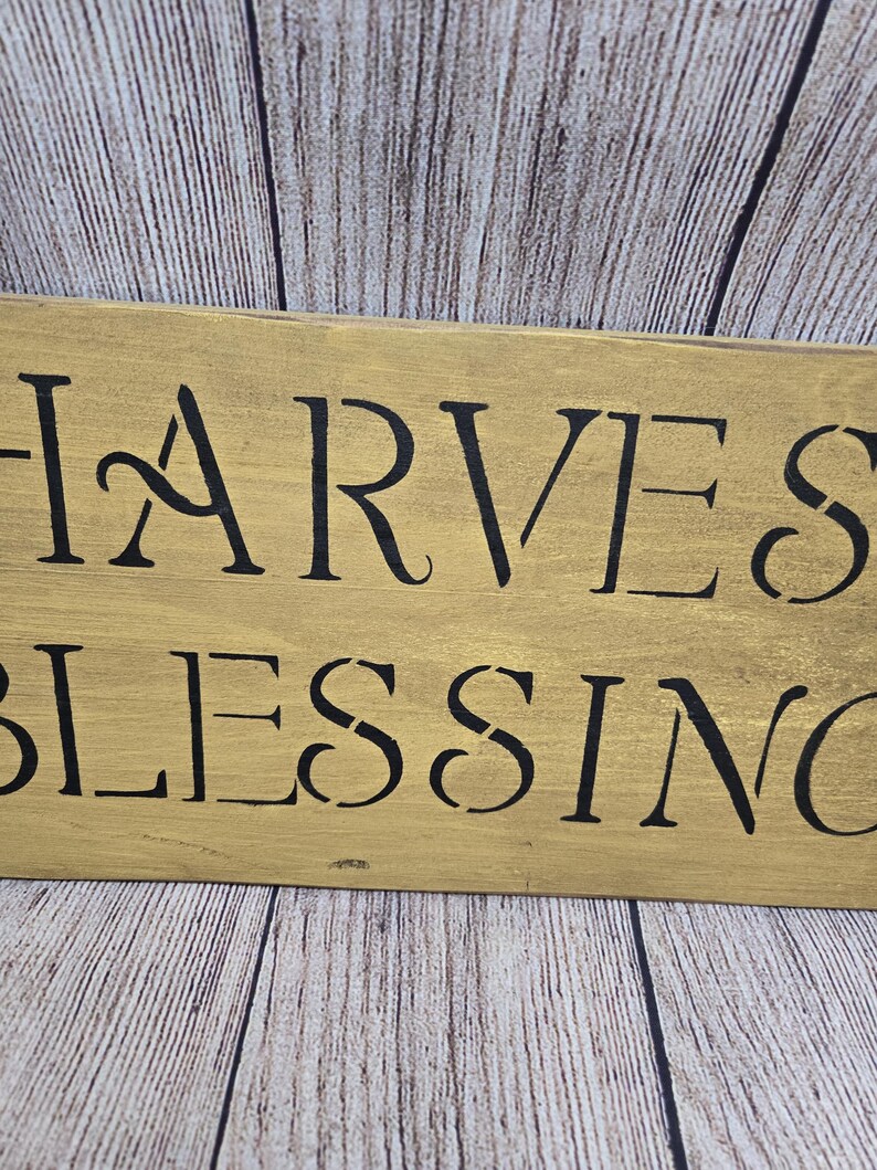 Harvest Blessings Primitive Rustic Fall Sign (18x8) - Etsy