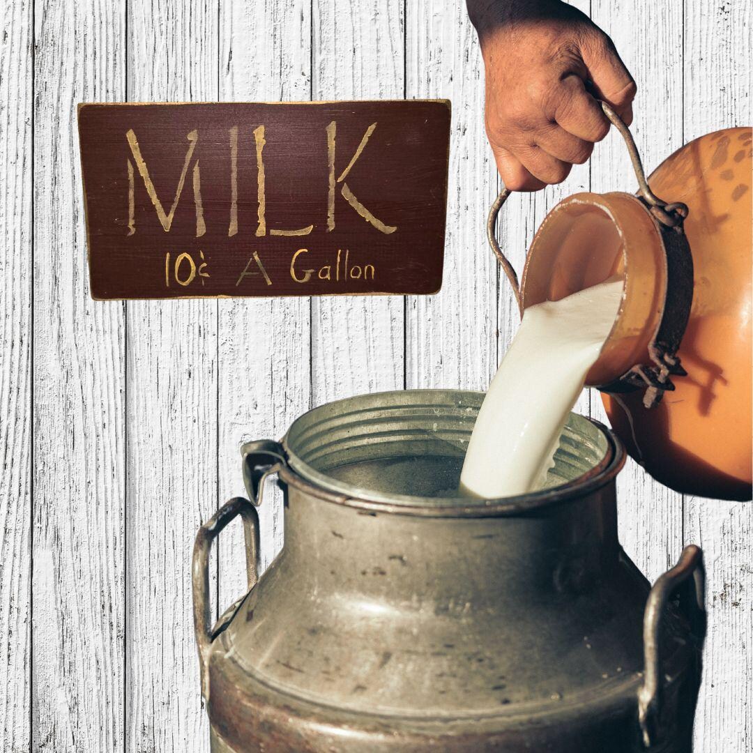 Rustic Milk Sign: Primitive Farmhouse Kitchen Decor (10" X 5.5") - Etsy