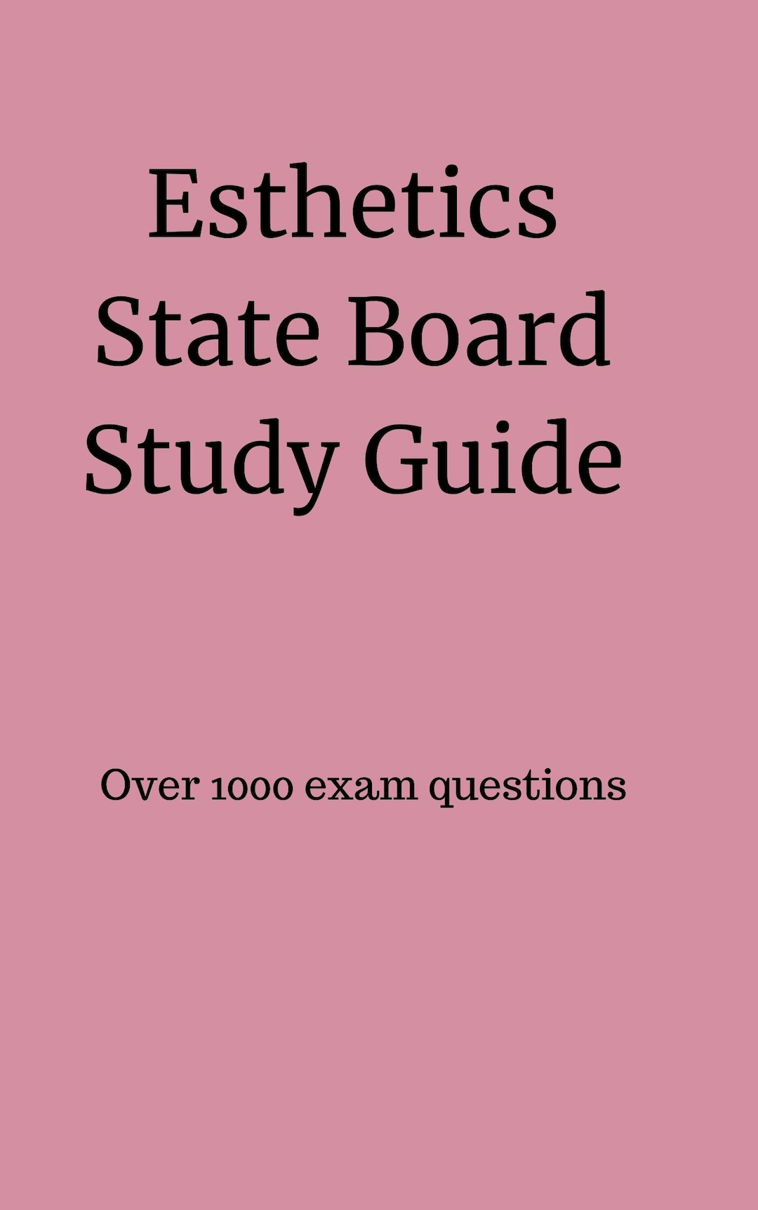 Esthetics State Board Study Guide - Etsy