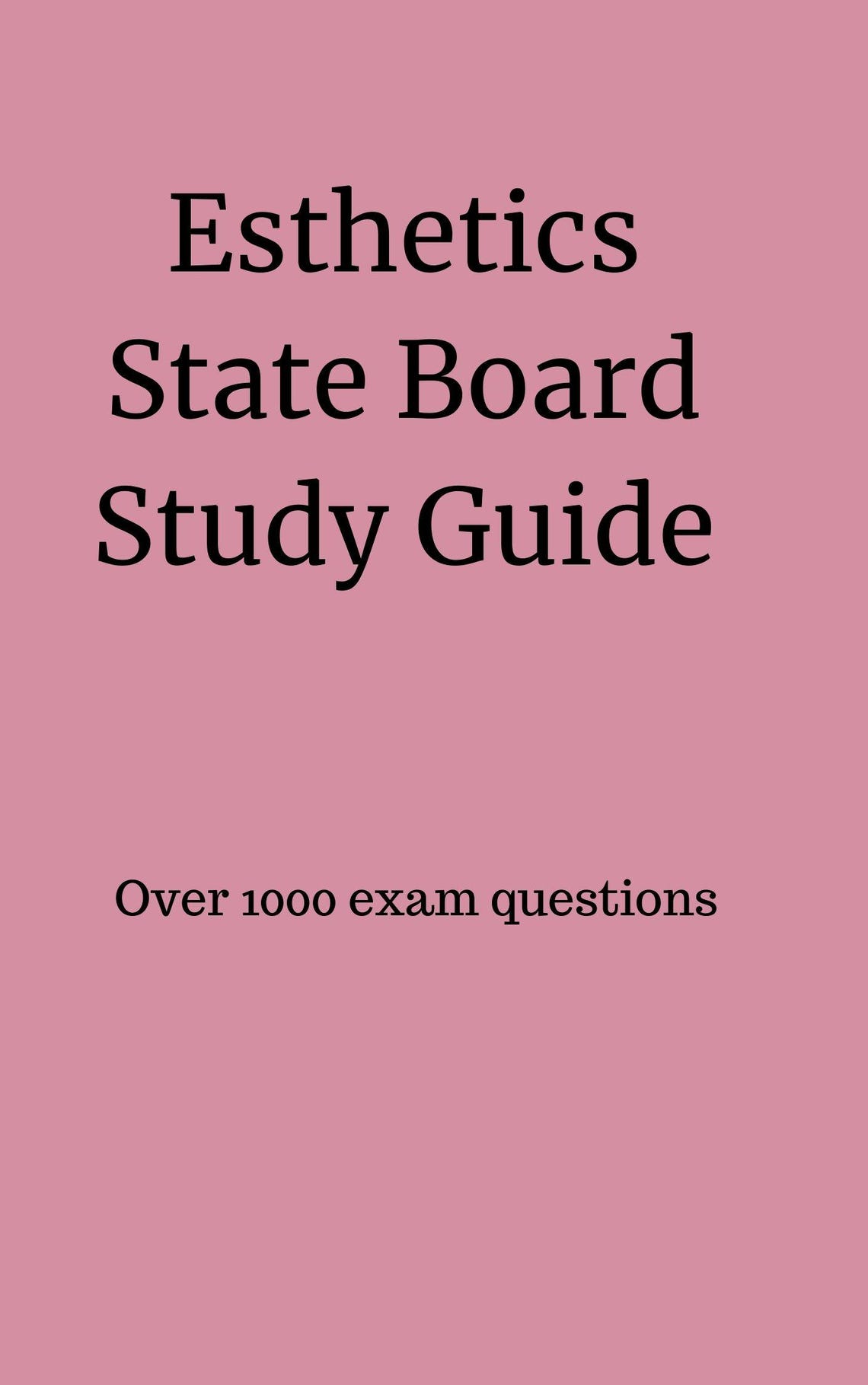 Esthetics State Board Study Guide - Etsy
