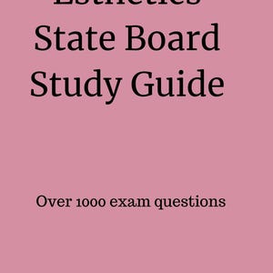 Esthetics State Board Study Guide - Etsy