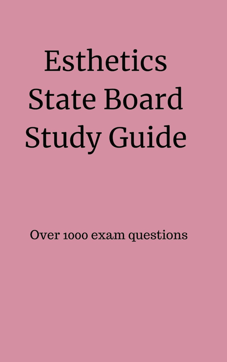 Esthetics State Board Study Guide - Etsy